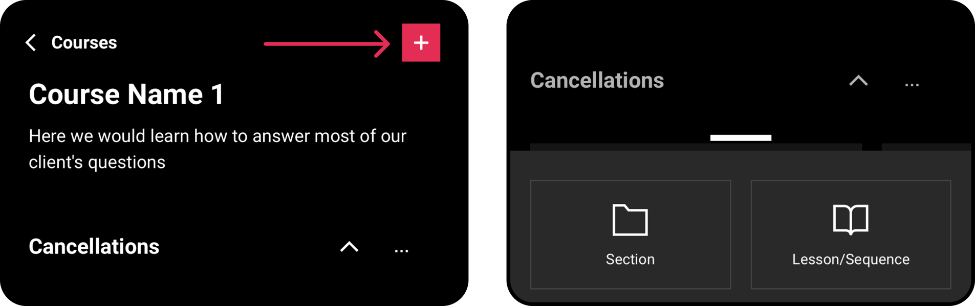 How to add Lessons to a Course