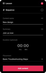 How to add Lessons to a Course