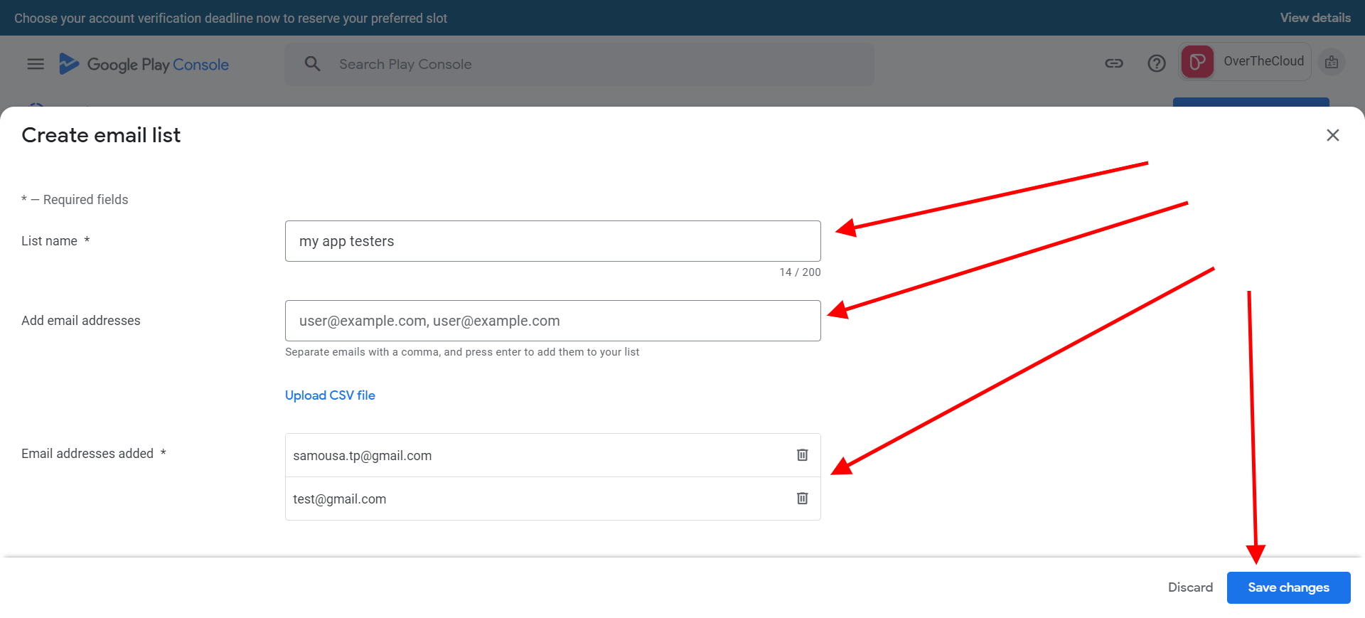How do I add testers to my Google App?