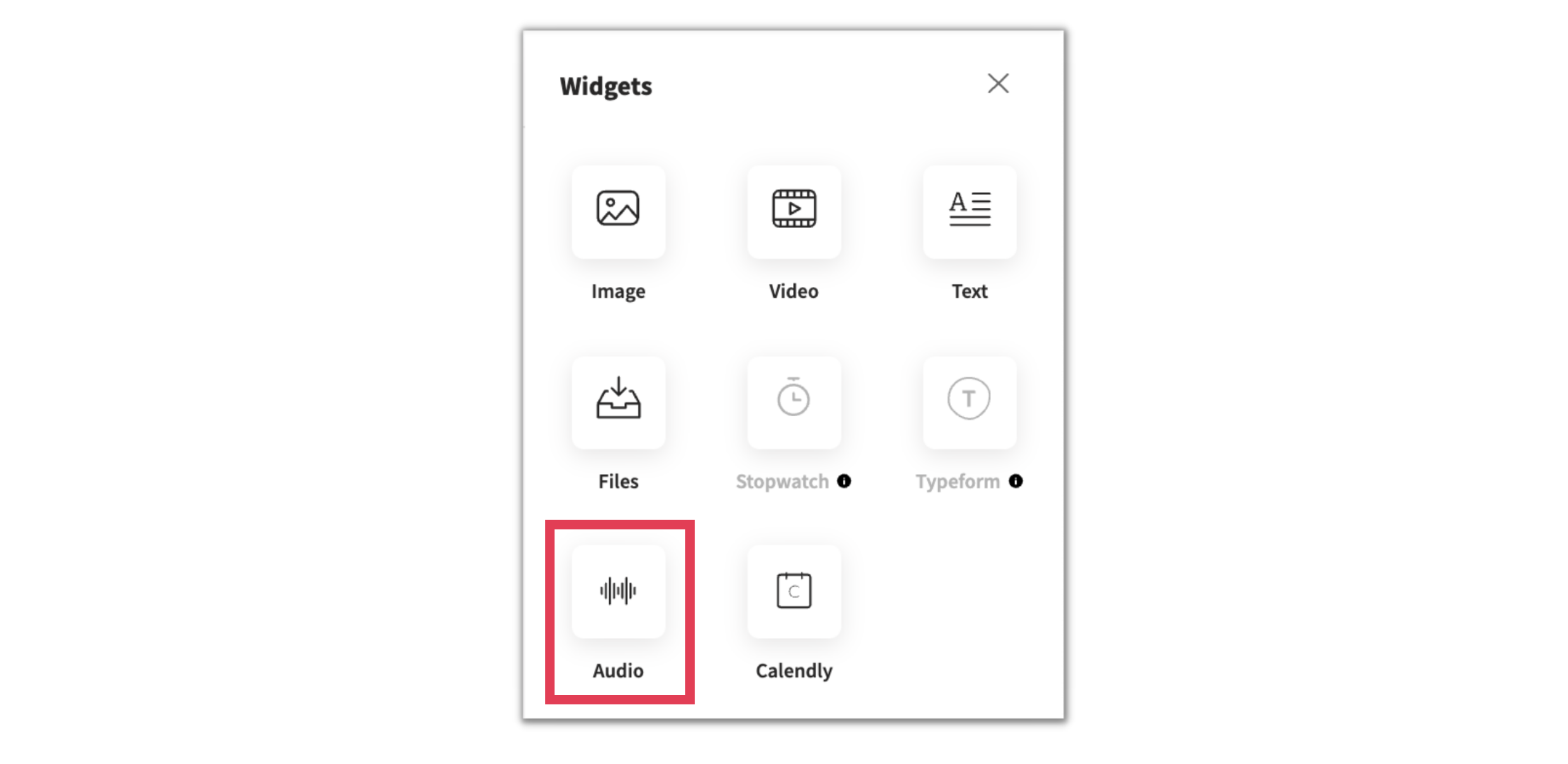 How do I use the Lesson's Audio Widget?